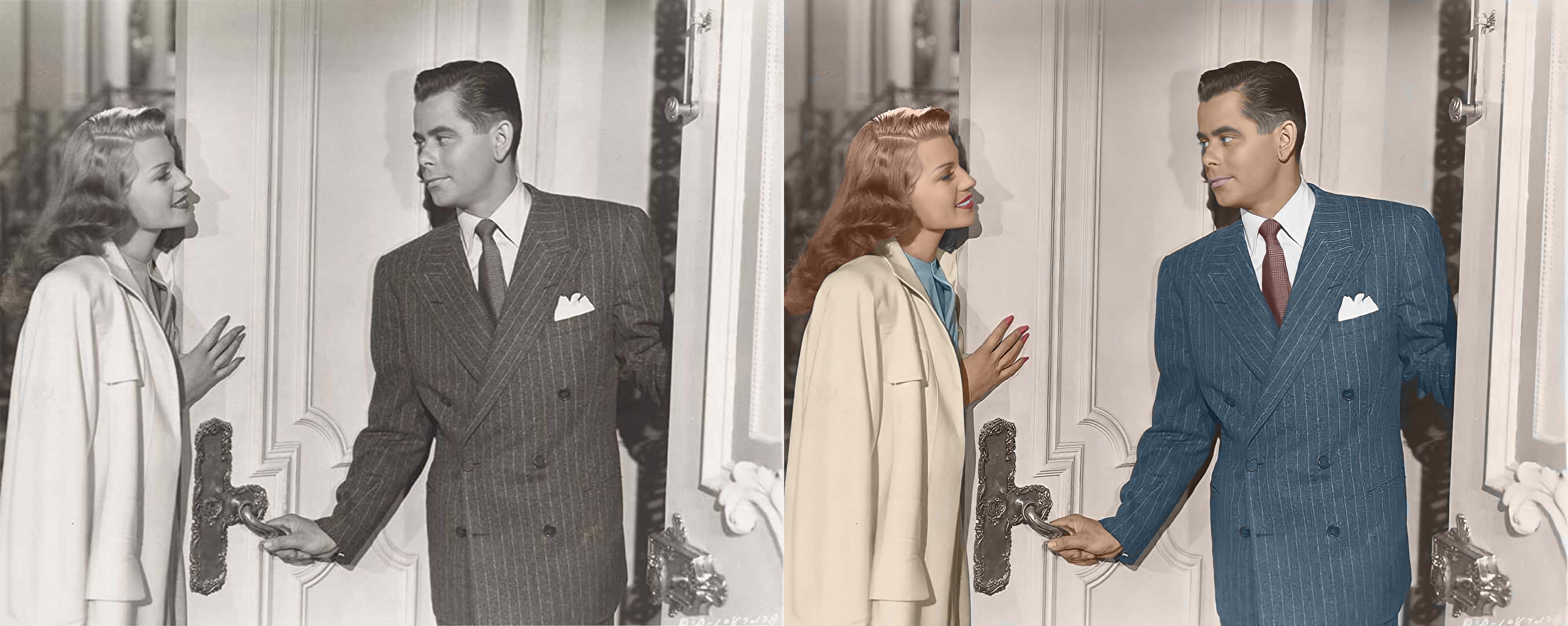 Rita Hayworth and Glenn Ford -- promo shot for Gilda (1946) : r ...